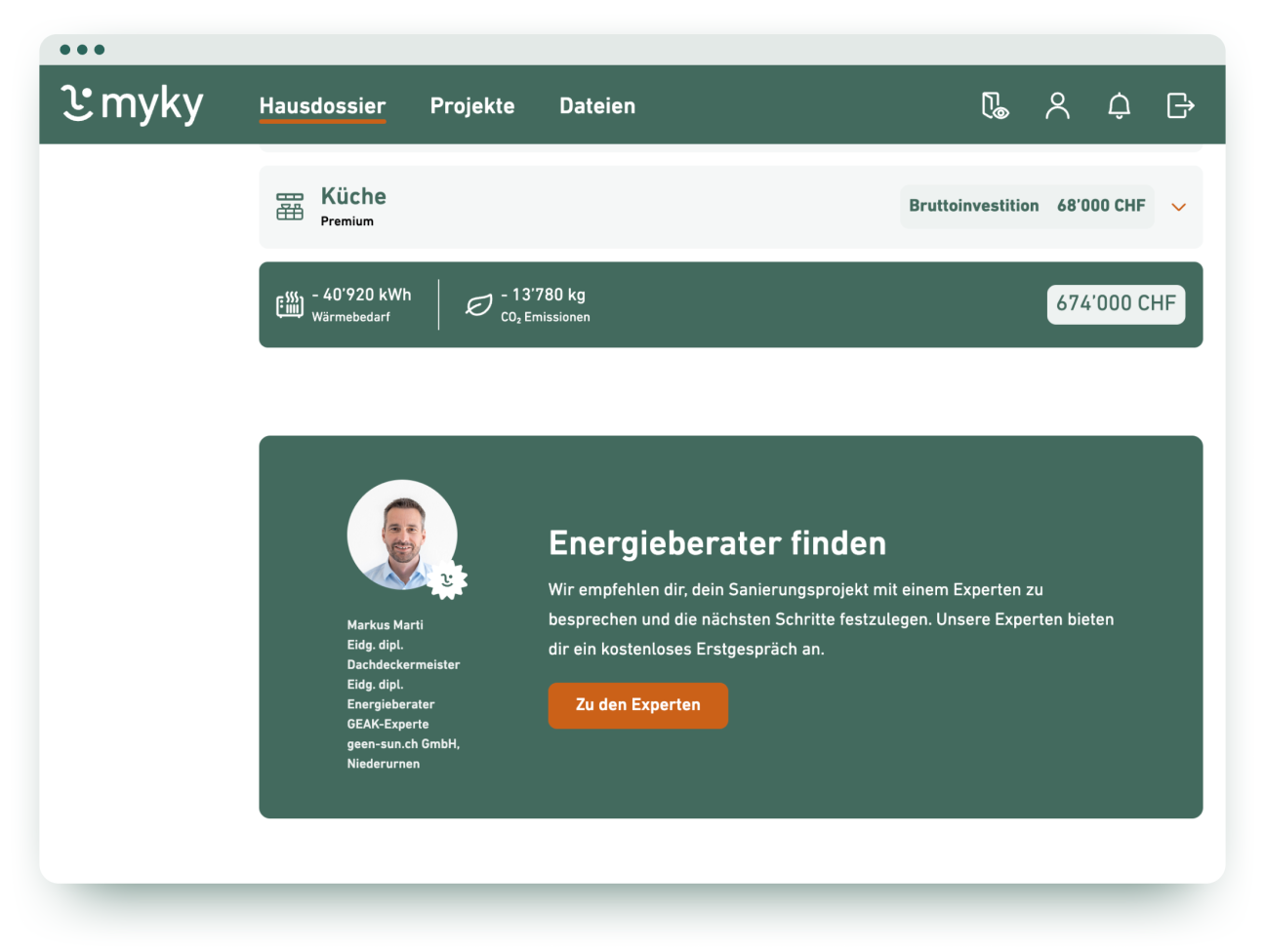 Sanierungsrechner von myky - jetzt berechnen